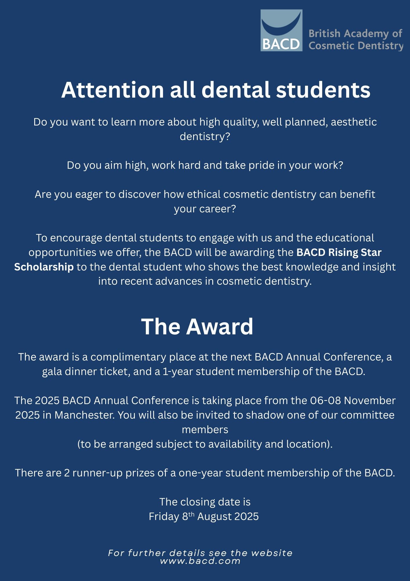 BACD Rising Star Essay Prize 2025 - BACD